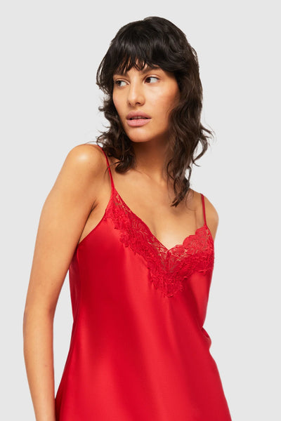 Ginia - Silk Lace Cami | Red Chili – Peachie Lingerie